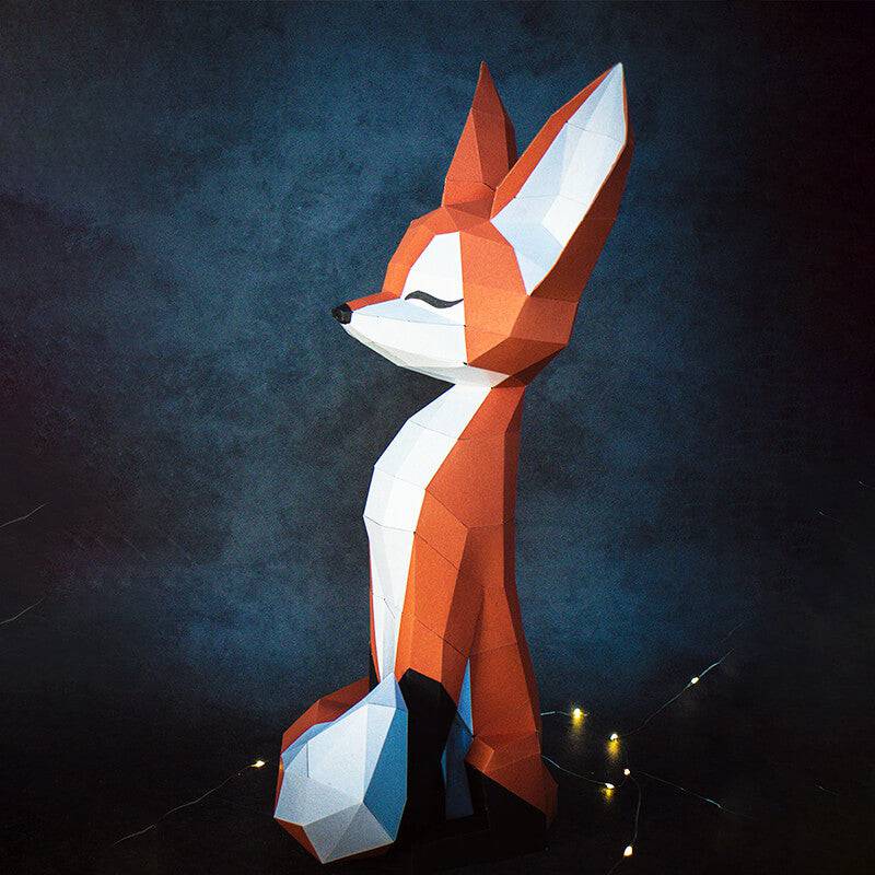 The Proud Fox Animal Paper Craft Home Decor – FIHEROE.